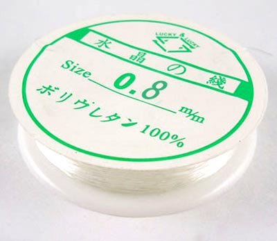 Elastische Schnur, rund, durchsichtig, 0,8 mm, 6 m