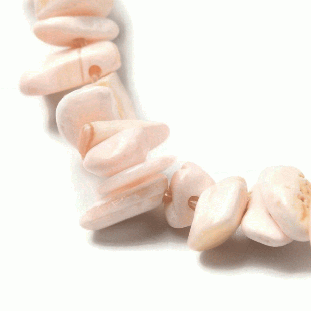 Musling-perle, lyserøde nuancer, Nuggets, 5-13,5x4-7,5x1,5-6 mm. 10 stk